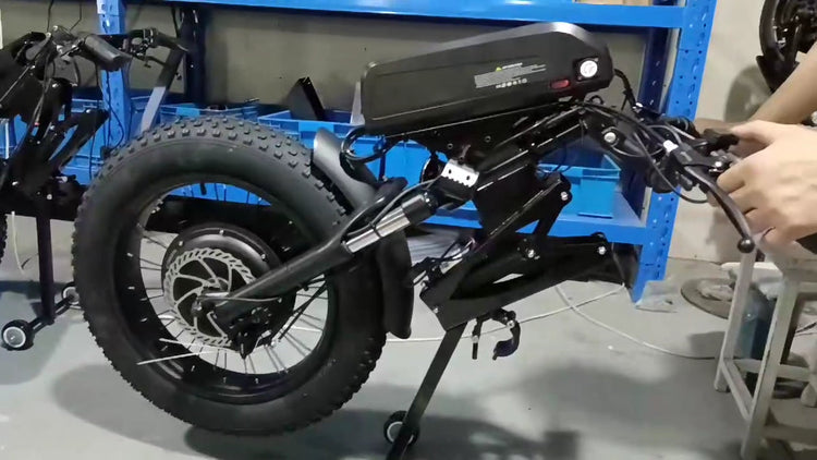 Testing video of 1200w 20x 4.0 wheel electric wheelchair handcycle att ...