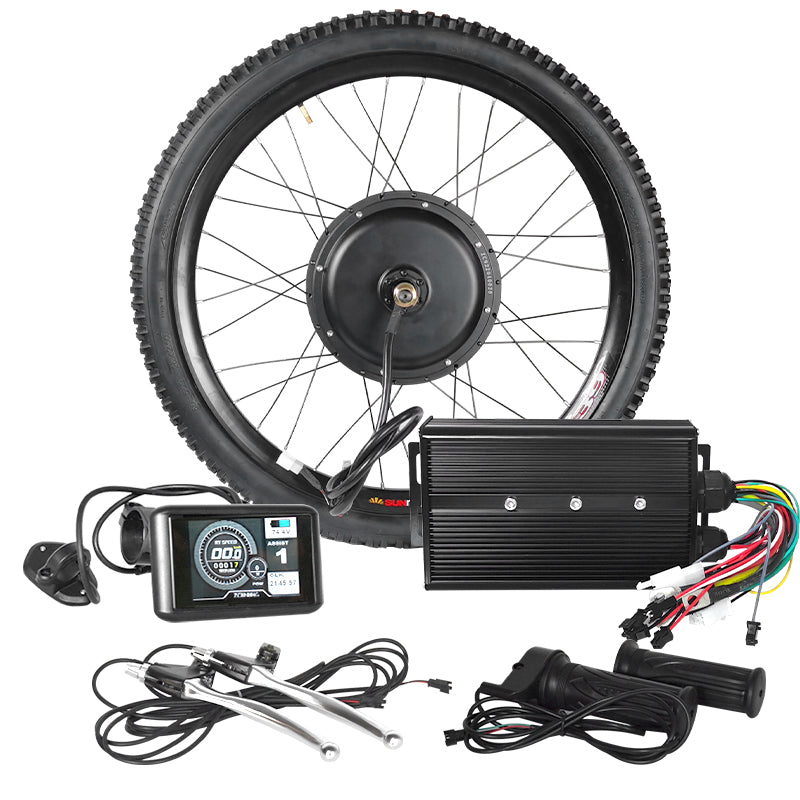 Rear wheel 72v 5000w Electric Bike Conversion Kit with TFT Display ...