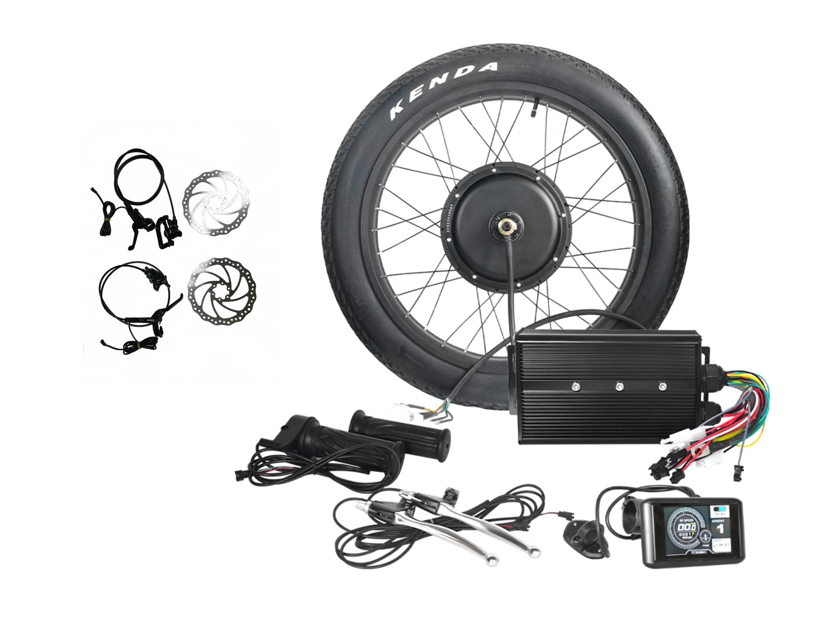 Rear wheel 72v 5000w Electric Bike Conversion Kit with TFT Display ...