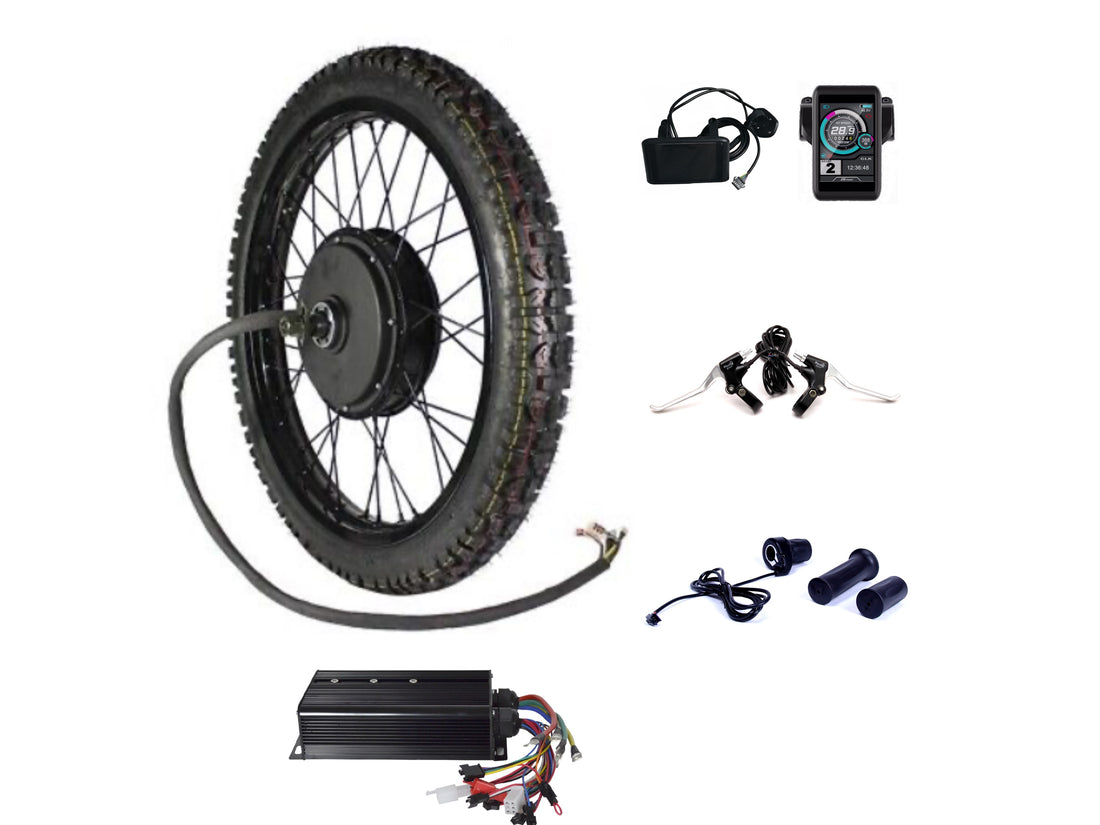 Rear wheel 72v 5000w Electric Bike Conversion Kit with TFT Display ...